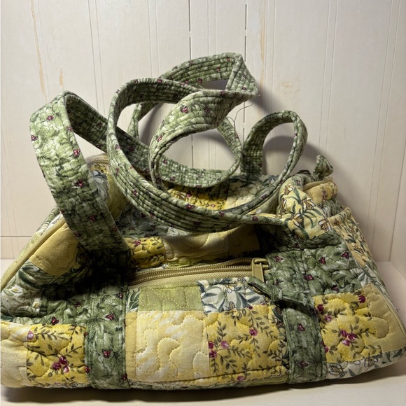 Donna Sharp | Bags | Rustic Green And Yellow Patchwork Shoulder Bag ...